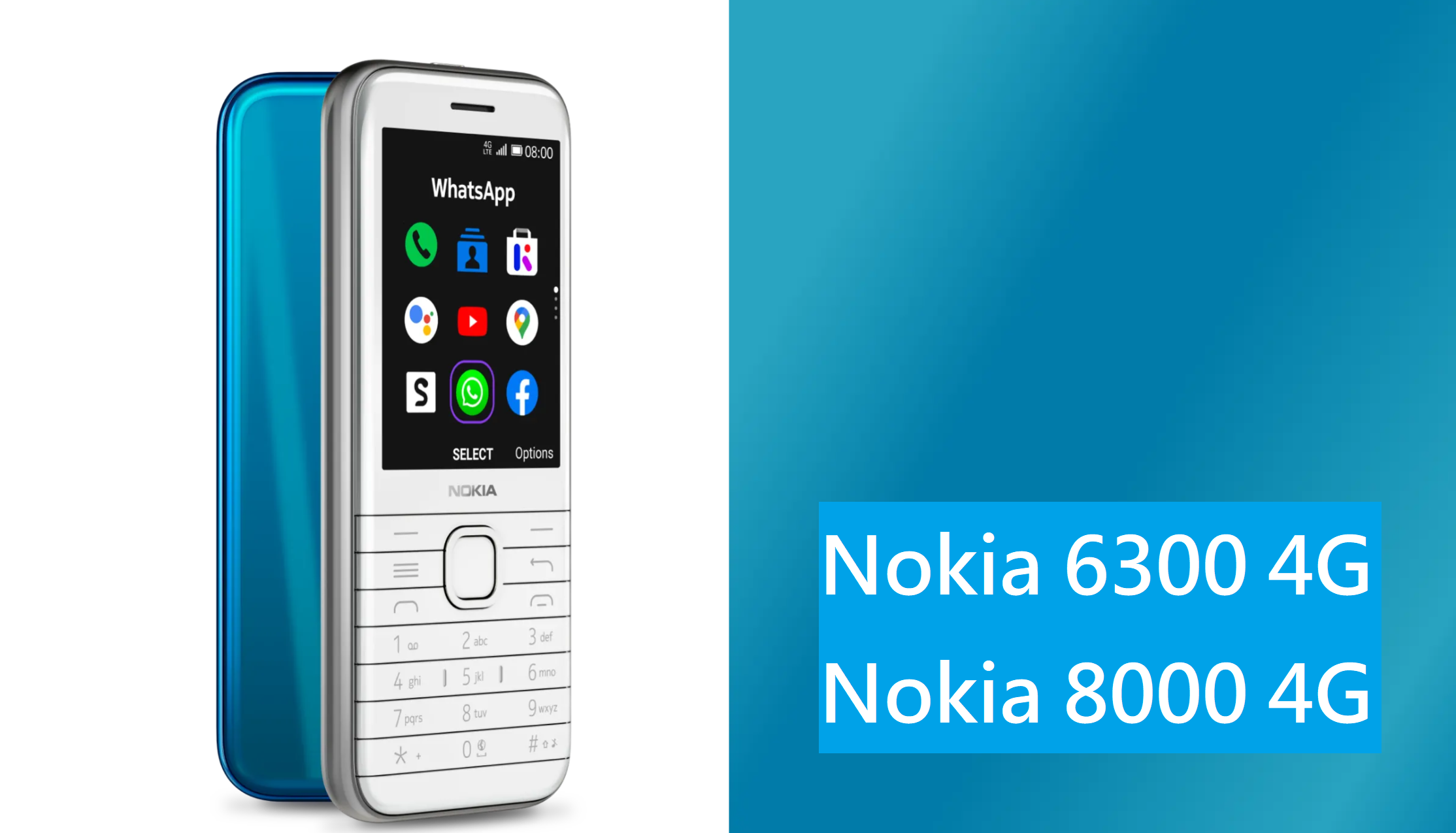 Nokia 215 4G、Nokia 225 4G、Nokia 6300 4G、Nokia 8000 4G 分析比較 – ManHungTech
